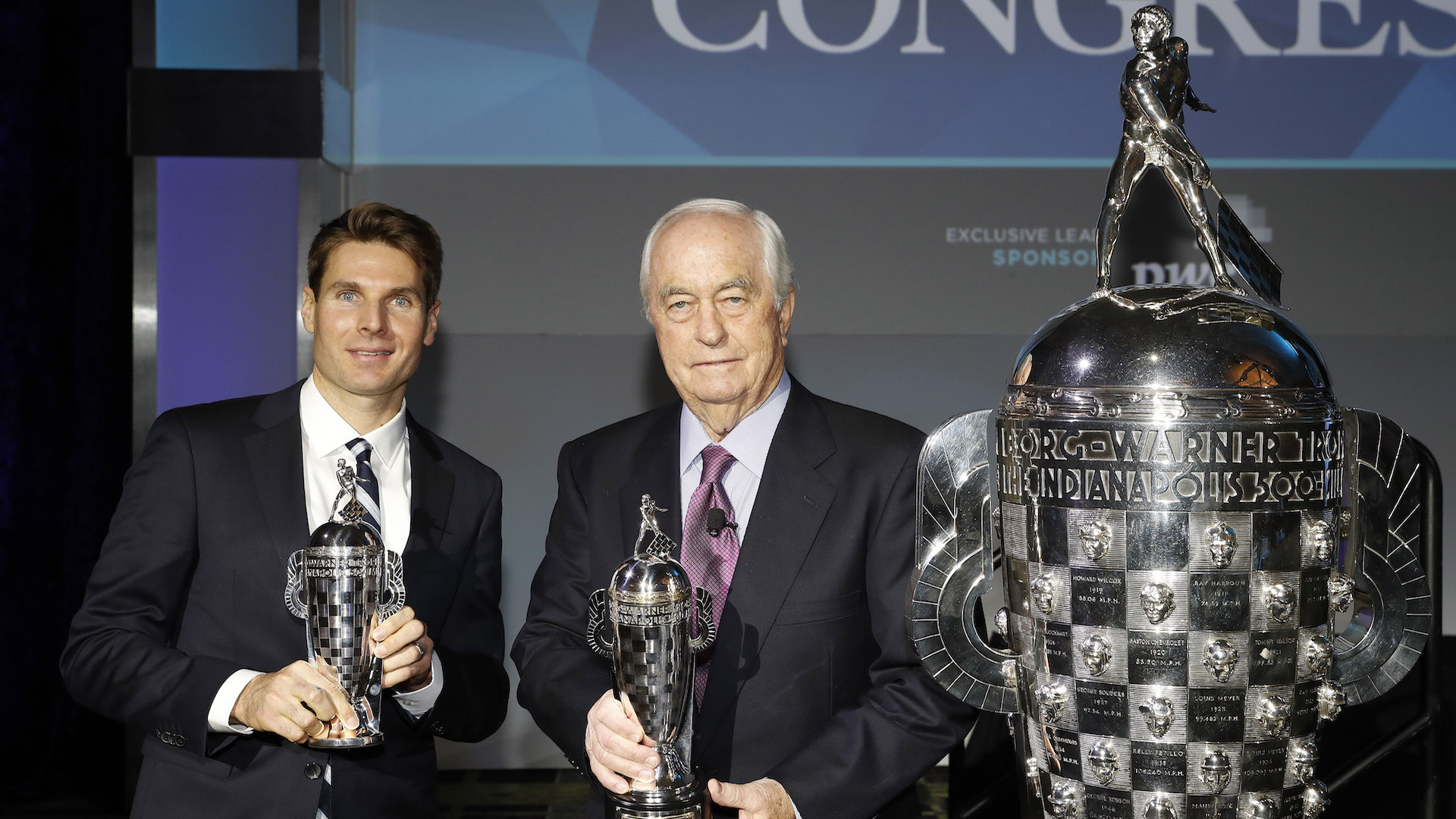 Indy 500 Champ Will Power and Roger Penske Receive 'Baby Borg' Trophies ...