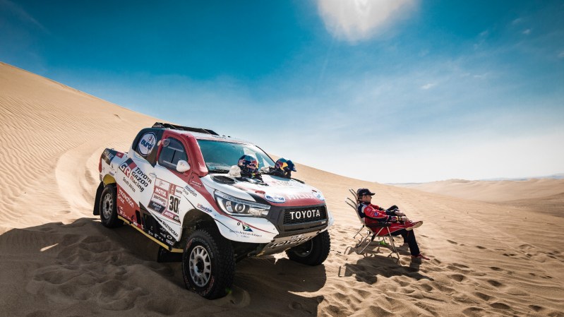 Watch a Beat Toyota Hilux Pickup Tow 30,000 Pounds With a Gooseneck Trailer