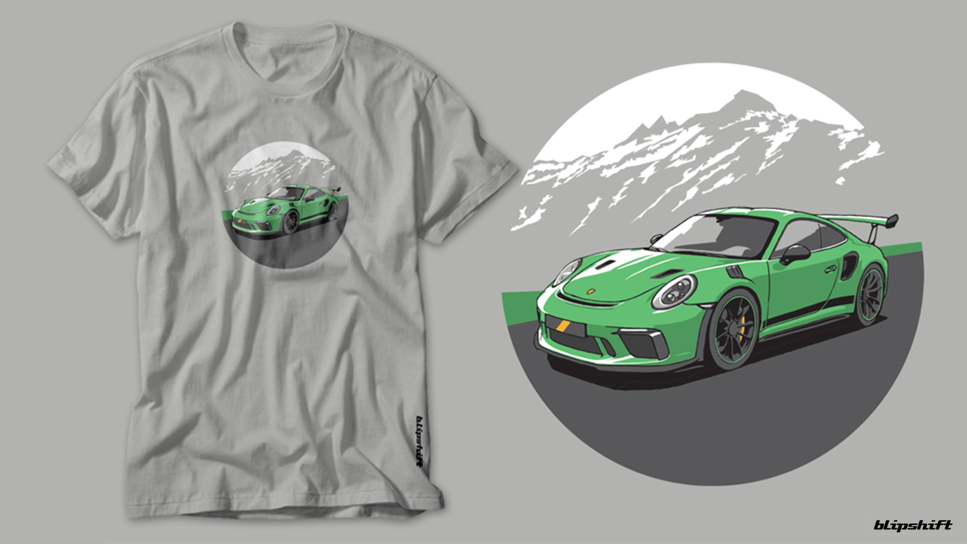 The Drive and Blipshift Team Up for the Porsche 911 GT3 RS T-Shirt of ...