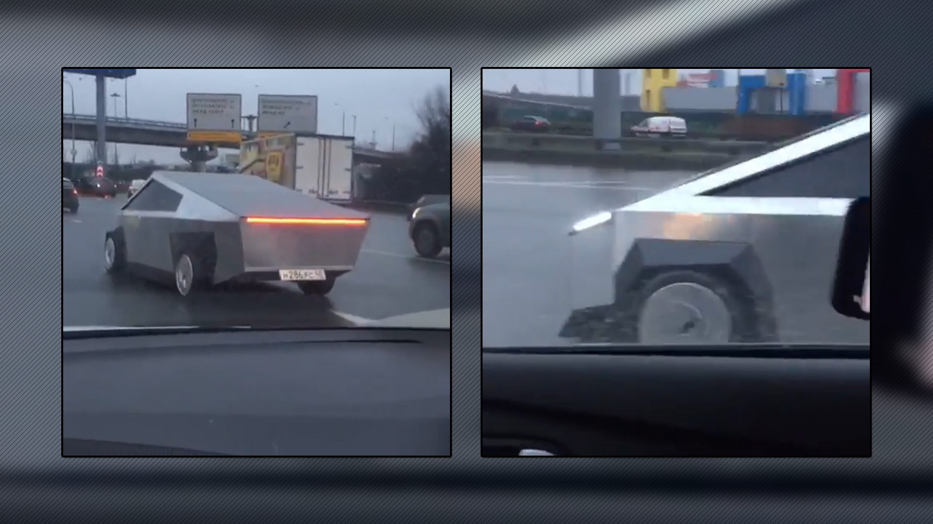 Miniature Tesla Cybertruck Spotted Cruising the Streets of Russia