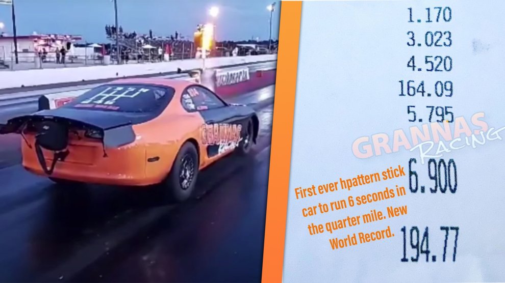Mk4 Toyota Supra Breaks Stick-Shift Record With Six-Second Quarter-Mile Run