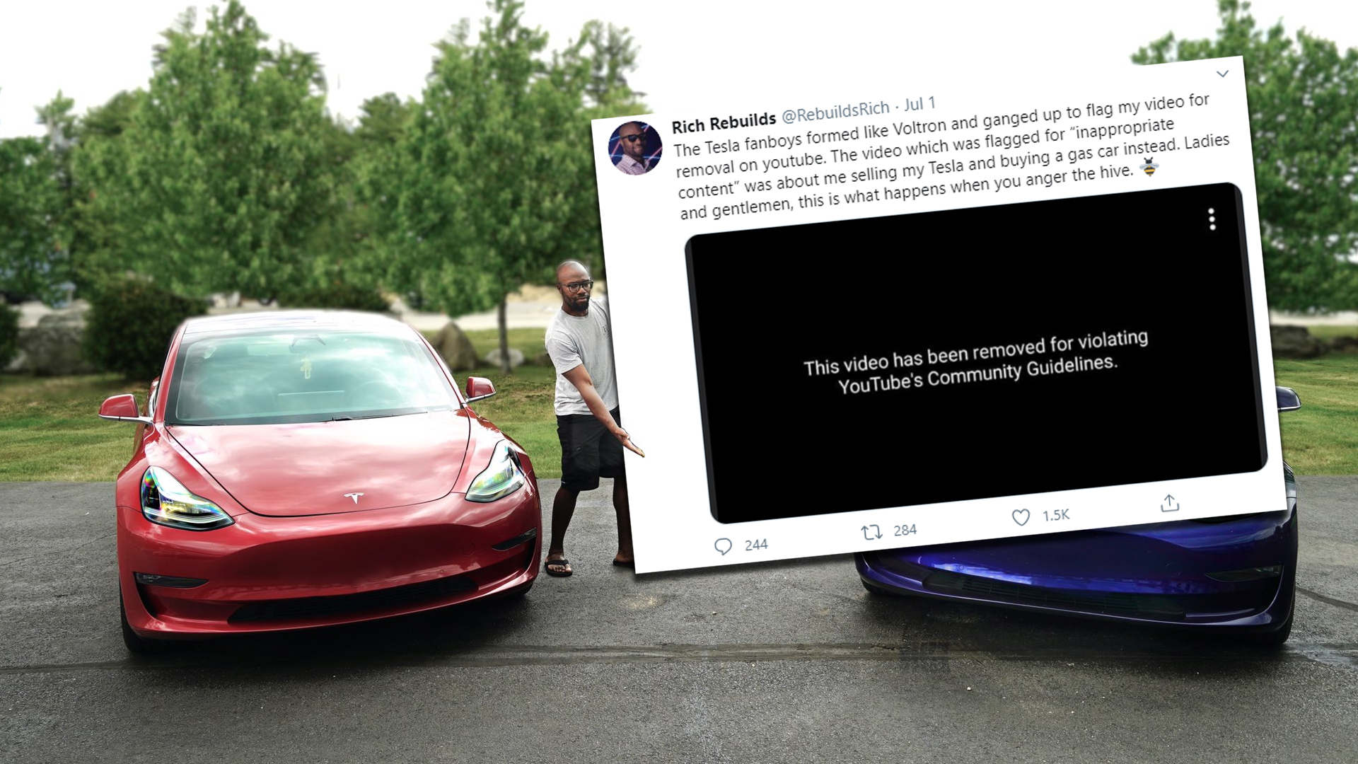 Popular EV YouTuber Says 'Tesla Fanboys' Ganged Up to Get Video Taken Down