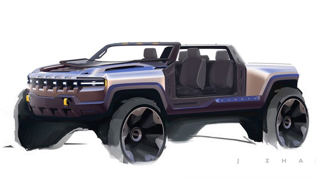 GM’s Original Design Sketches for the New Hummer EV Were Straight Out ...