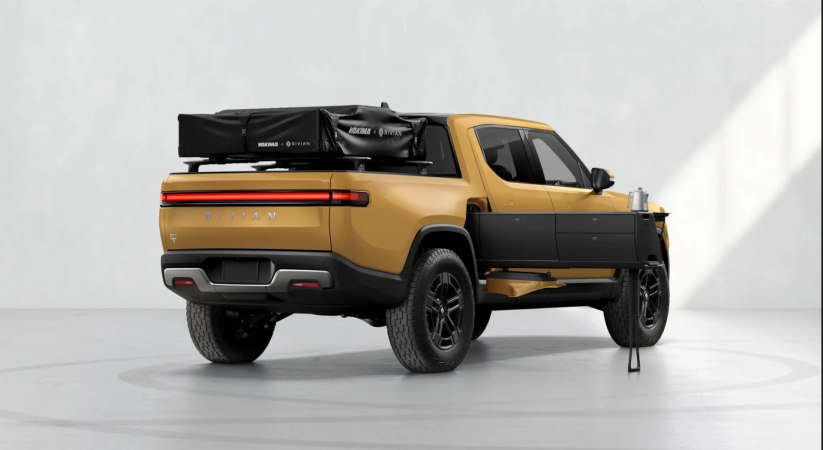 See Rivian R1T Adventure Truck's Awesome Stowaway Camp Kitchen and ...