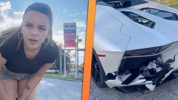 Rented Lamborghini Aventador Smushed Under Semi-Truck in Ugly Rear-End ...
