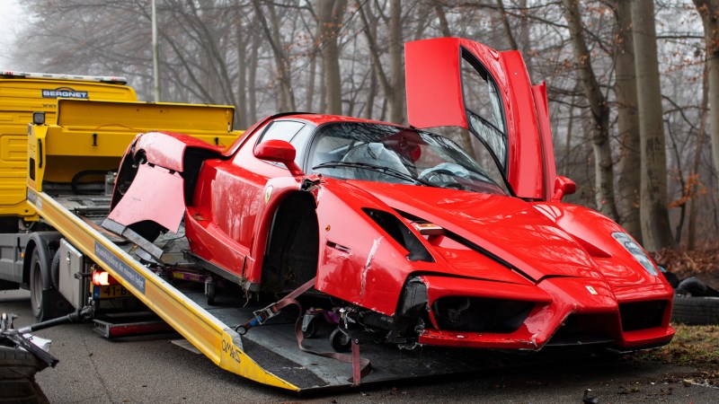 $17M Pagani Zonda Barchetta Wrecked in Stupid Supercar Rally Crash