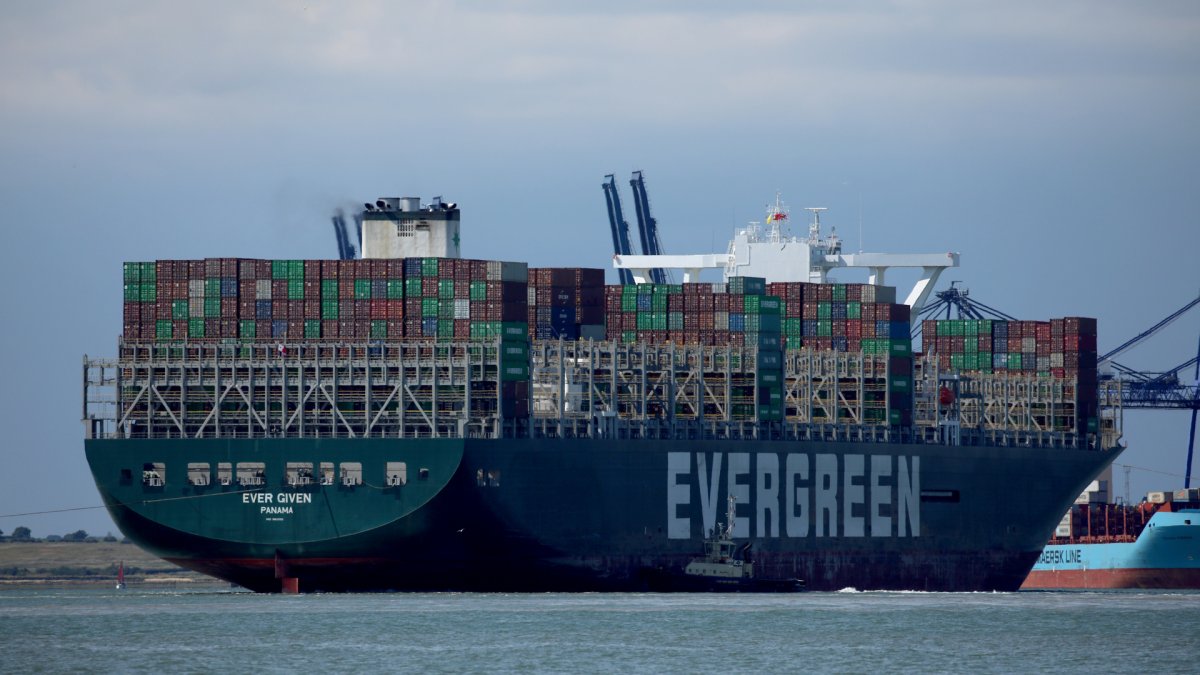 The Ever Given Is Back in the Suez Canal as Cousin Ship Sits Beached in ...